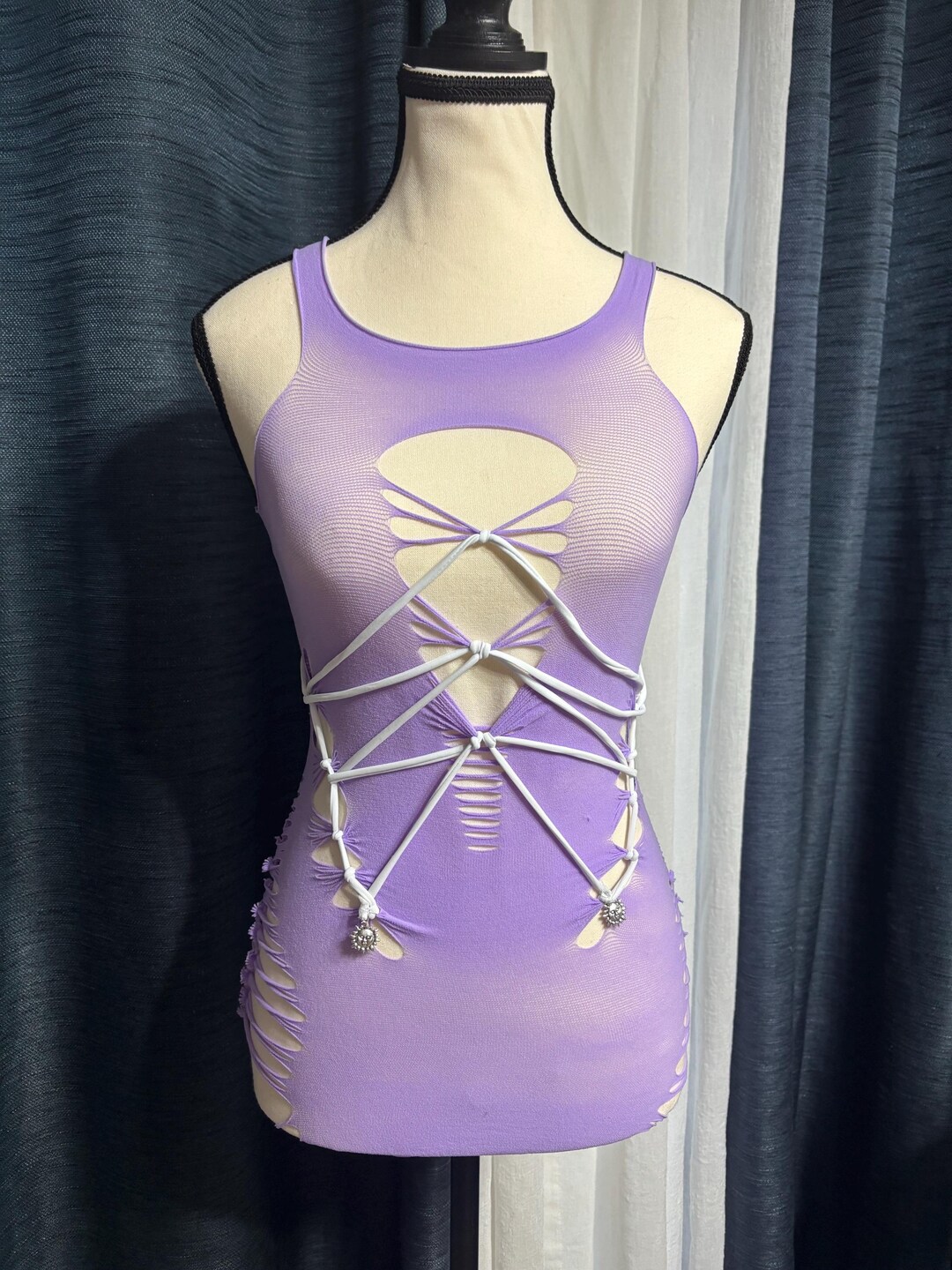 Slit Weave Mini Dress - Etsy