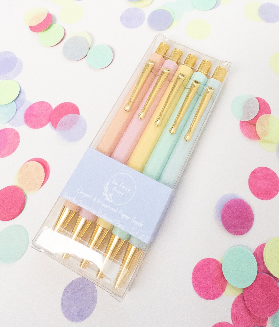 Snarky Funny Swearing Cursing Pastel Ballpoint Pen Set of 5 Valentine's ...