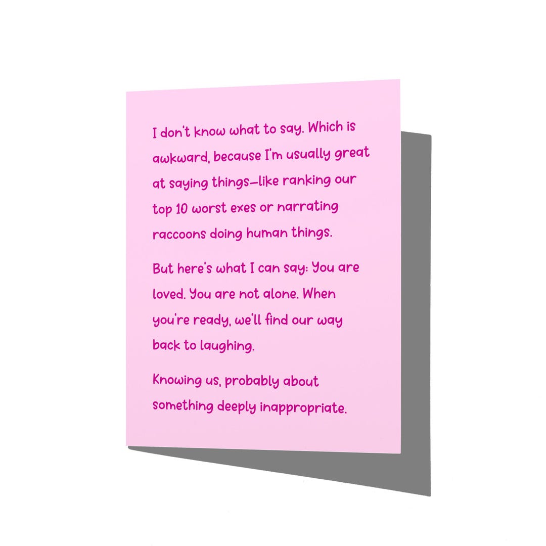 Back to Laughing Witty Sympathy Card - Etsy