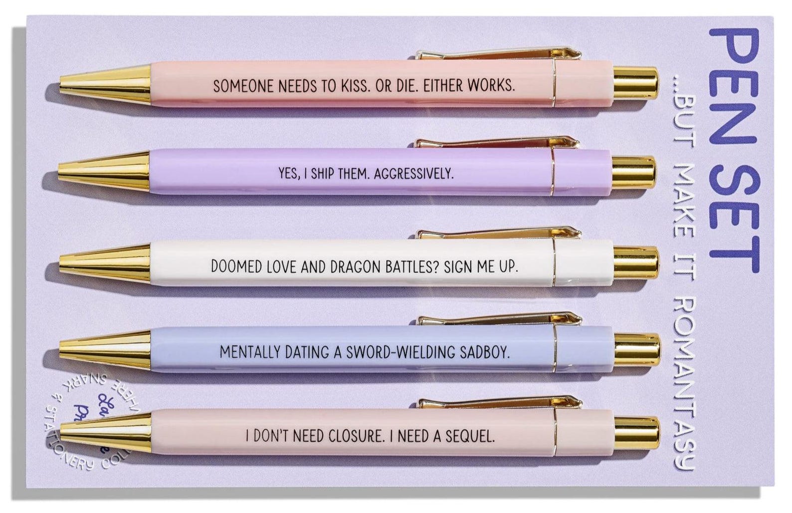 Romantasy Pen Set - Set of 5 Romance Reader Ballpoint Pens - Etsy