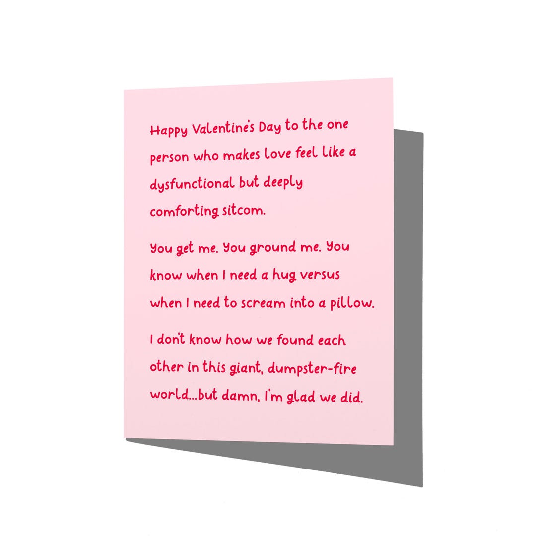 Comforting Sitcom Funny Valentine's Day Greeting Card - Etsy