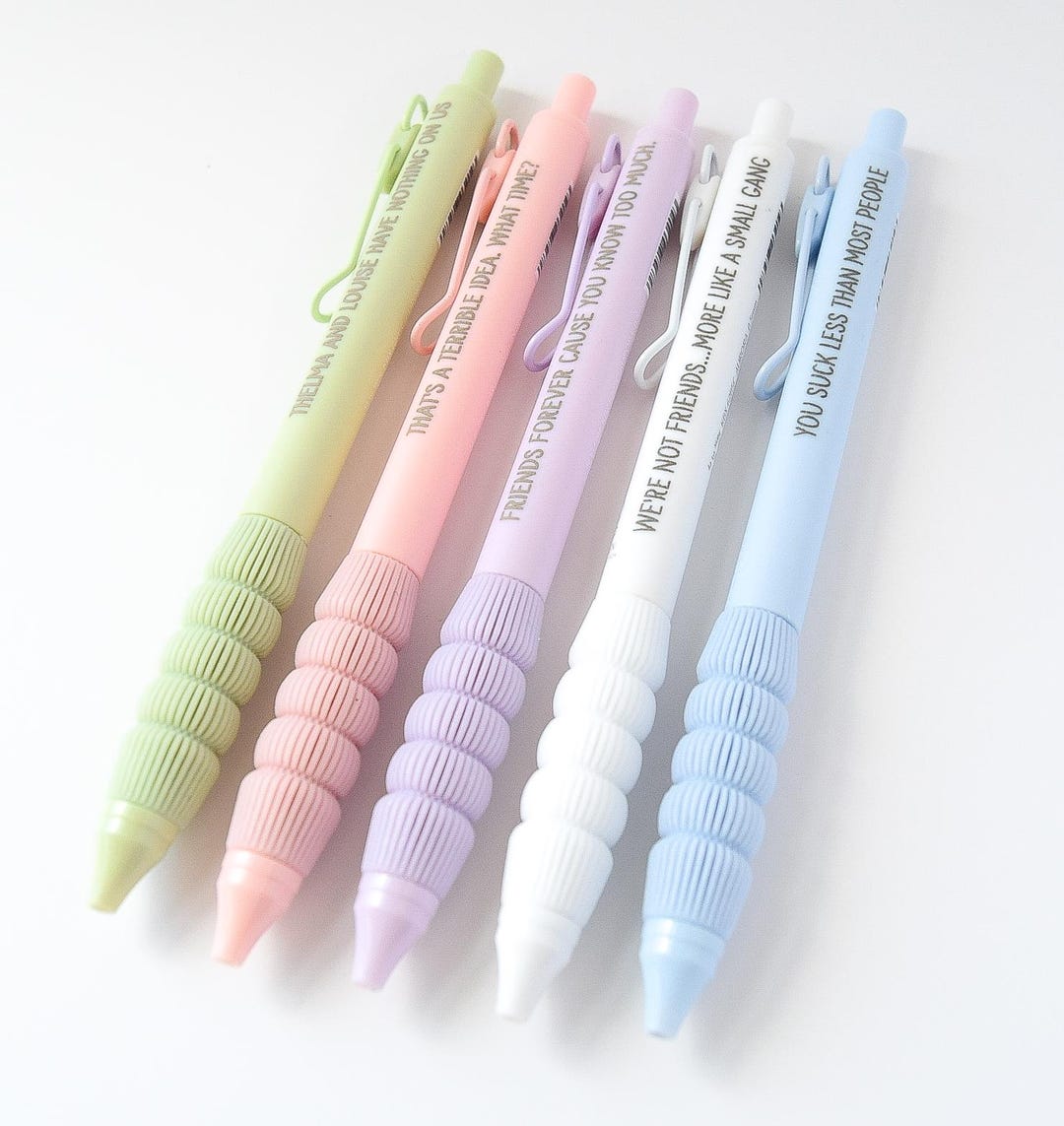 Best Friends Forever Pens Set of 5 Engraved Pastel Gel Pens With ...