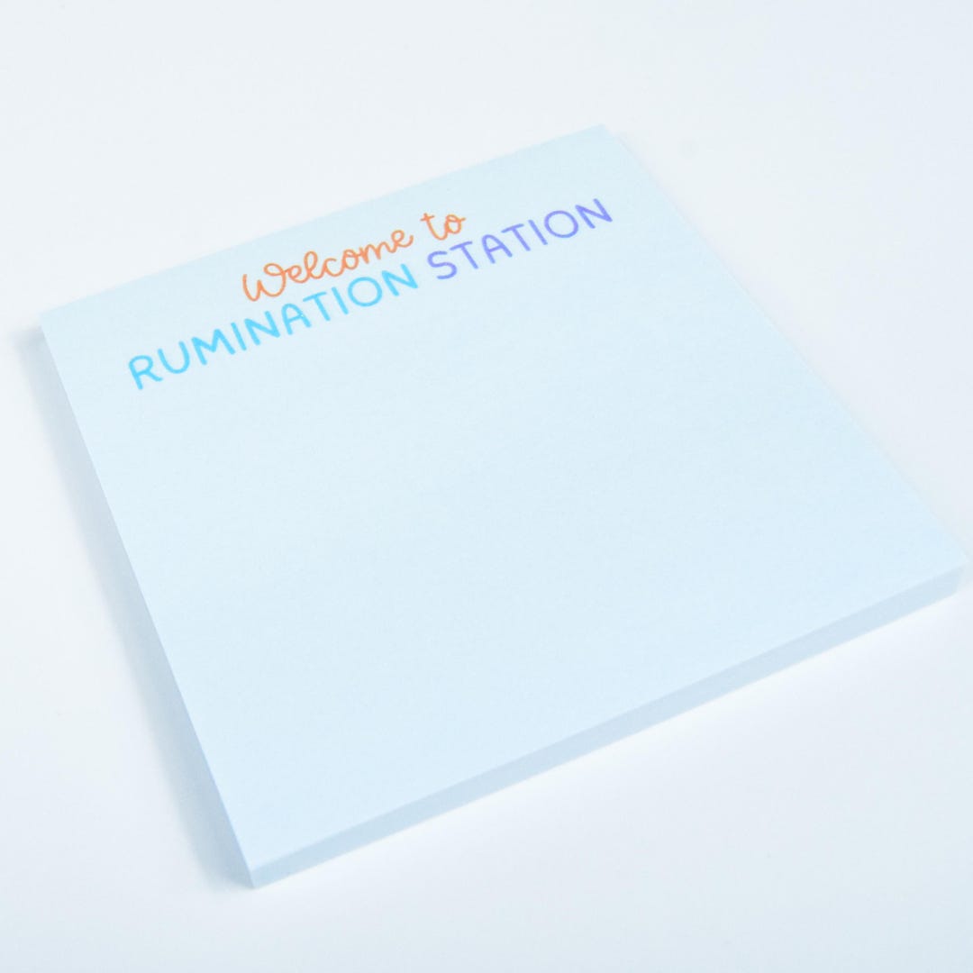 Welcome to Rumination Station Funny Snarky Sticky Note Memo Pad 3x3 - Etsy