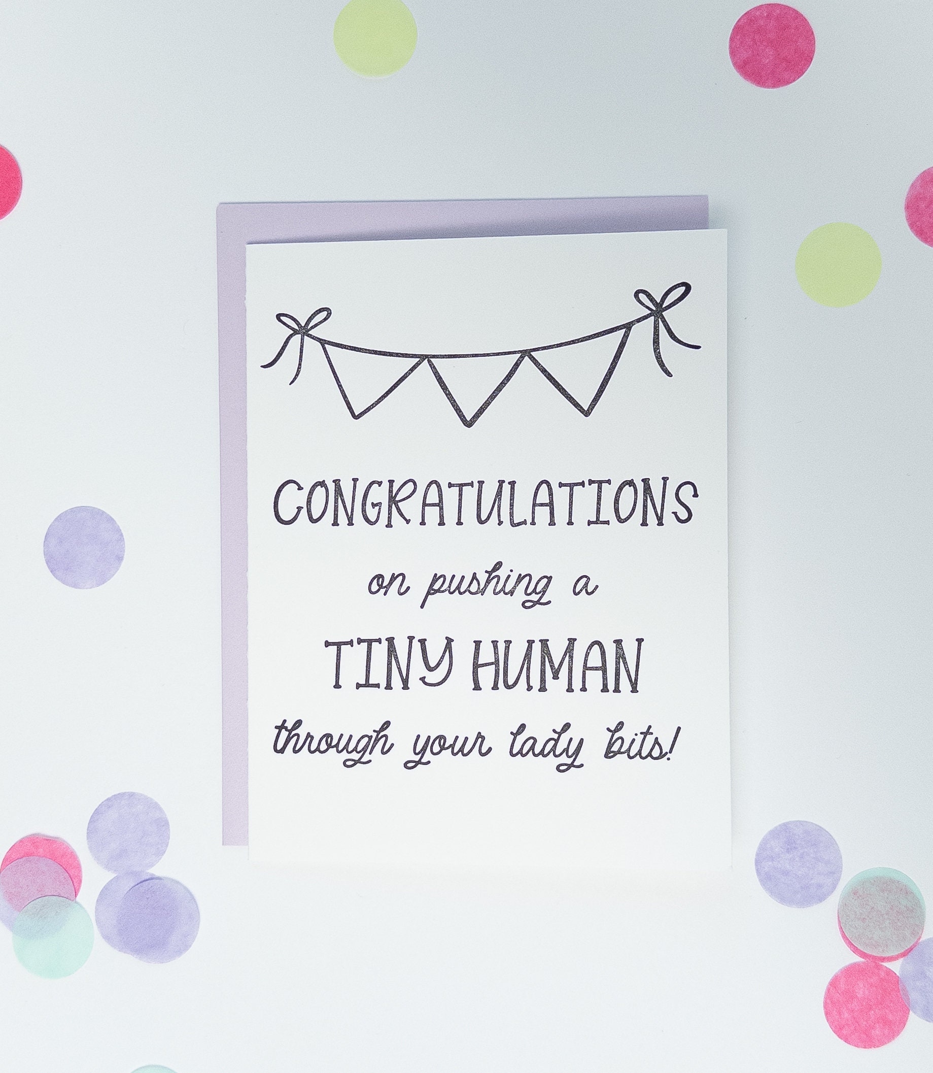 Congratulations on New Baby Funny Snarky Innappropriate Letterpress ...