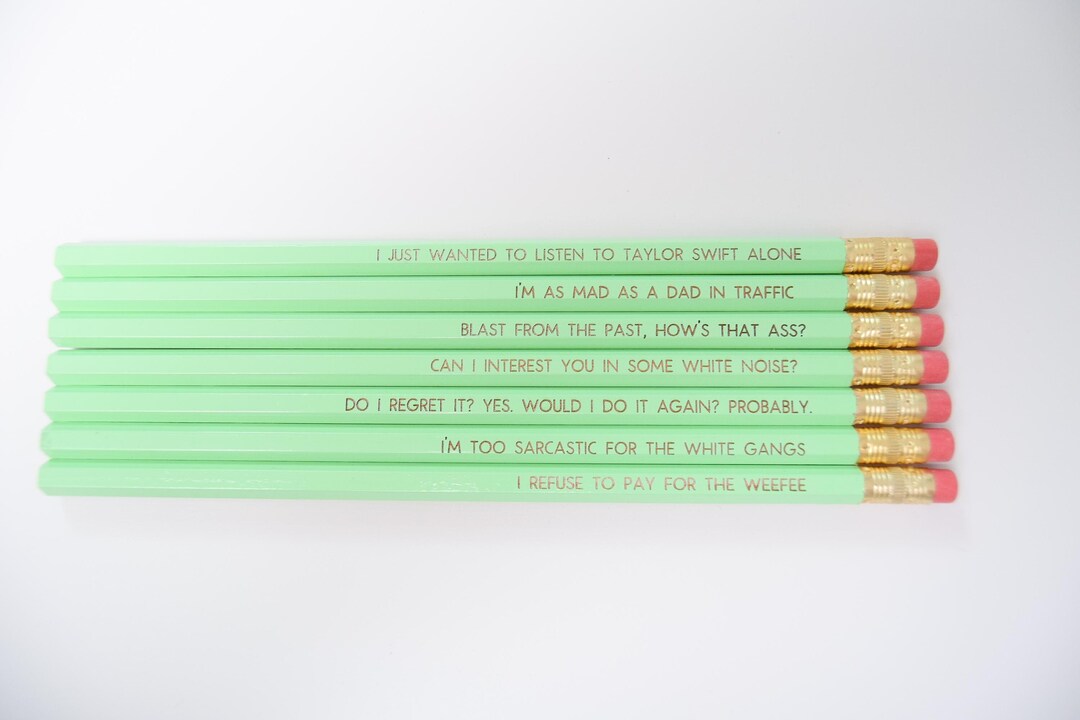 Mad as A Dad in Traffic TV Show Pencil Set Green Funny Iconic Lines - Etsy
