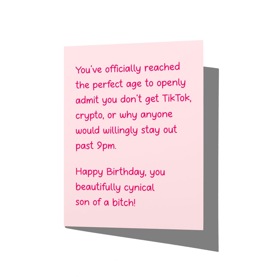 Cynical SOB Funny Birthday Greeting Card - Etsy