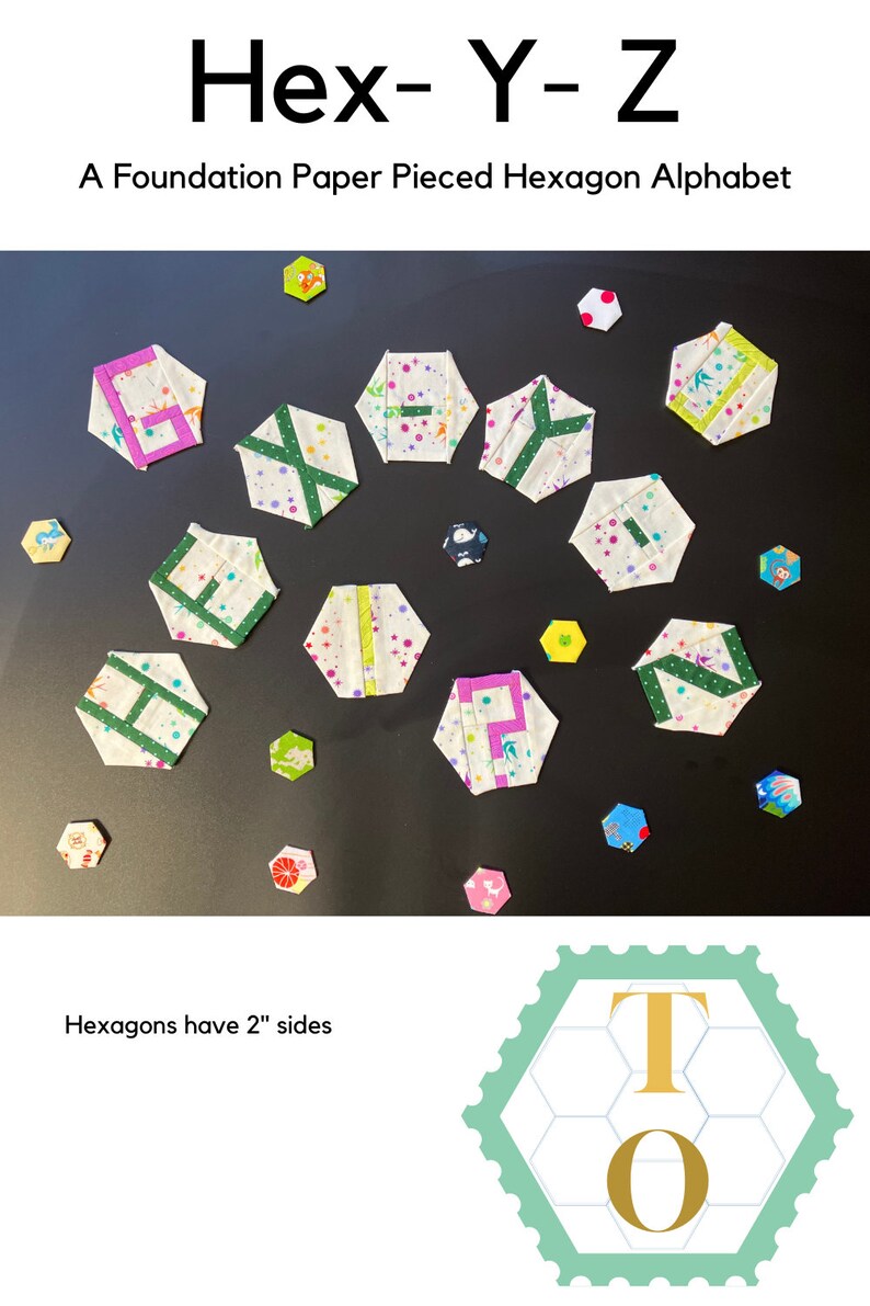 Hex-y-z: PDF Quilt Pattern Digital Download Foundation Paper Pieced ...