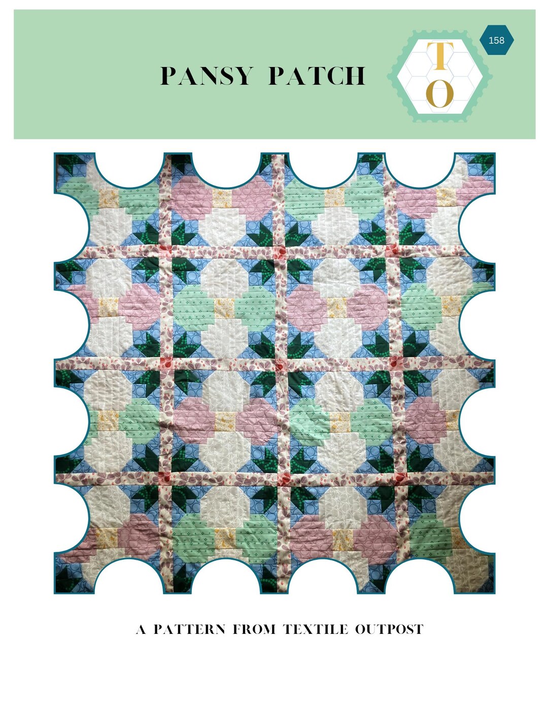 Pansy Patch: A Flower Quilt Pattern - PDF Quilt Pattern - Digital ...