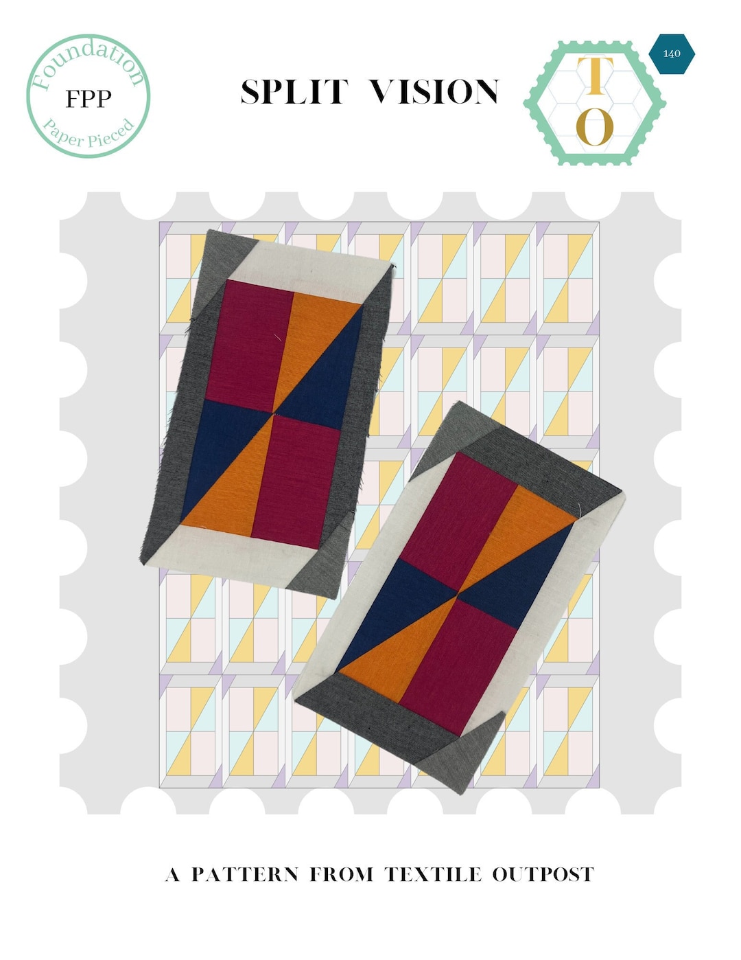 Split Vision: PDF Quilt Pattern - Digital Download - Foundation Paper ...