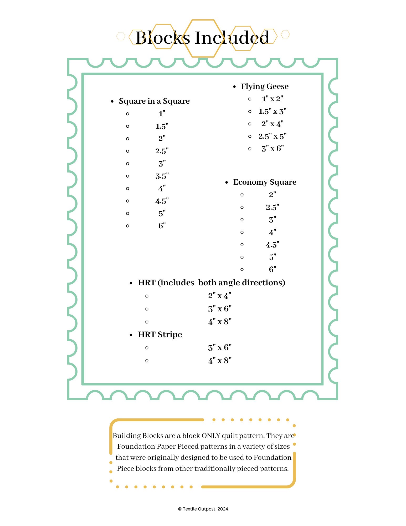 Building Blocks: PDF Quilt Pattern Digital Download Foundation Paper ...