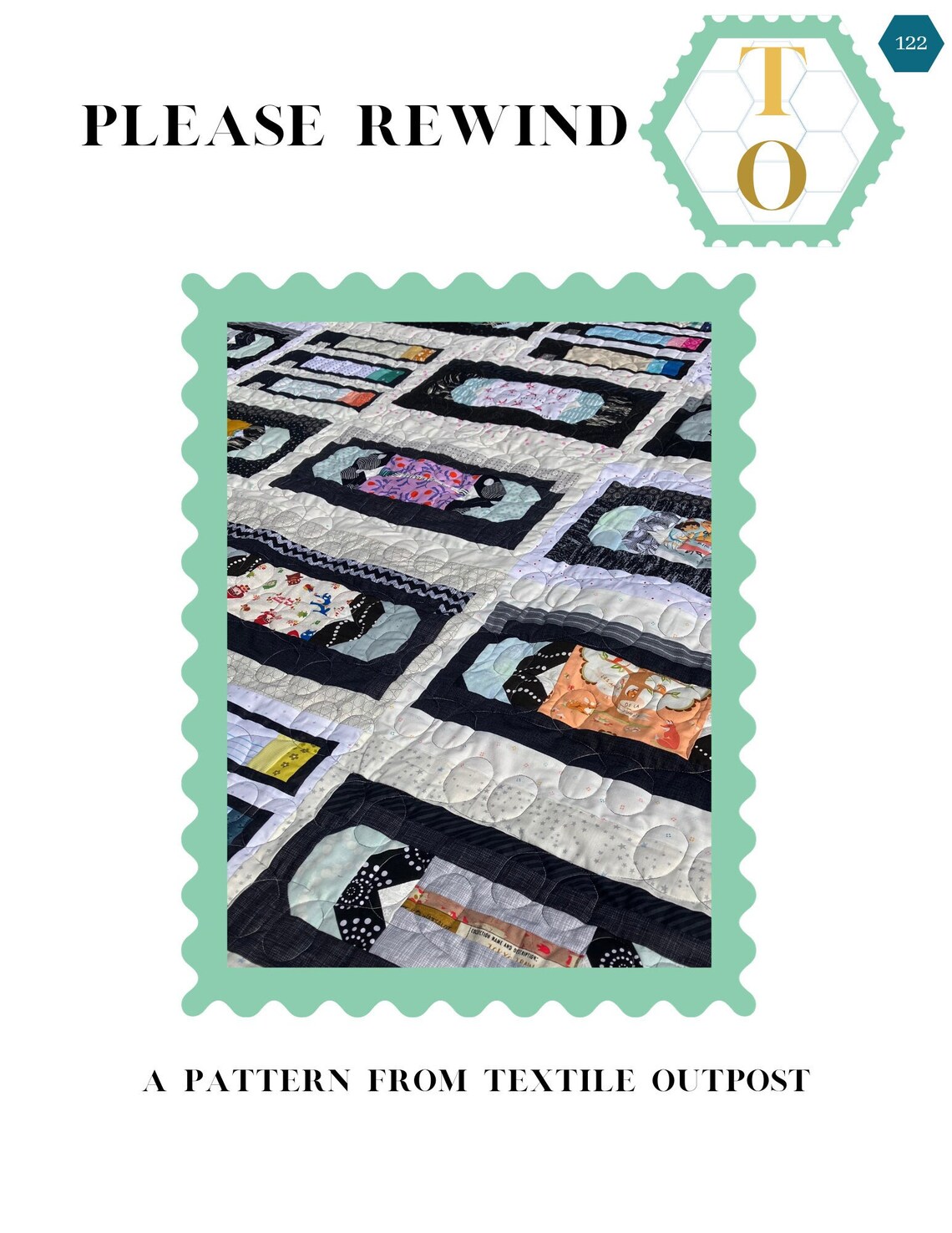 Please Rewind: PDF Quilt Pattern - Digital Download - Retro Video Quilt ...