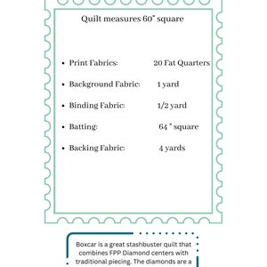 Boxcar: PDF Quilt Pattern - Digital Download - Foundation Pieced - Etsy