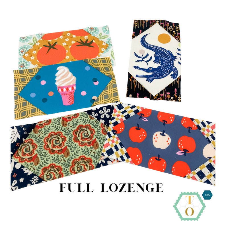 Lozenges: PDF Quilt Pattern Digital Download Foundation Paper Pieced ...