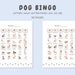 Dog Bingo Cards 50 Pages Printable |a4|a5|letter|half Letter|b5| Puppy ...