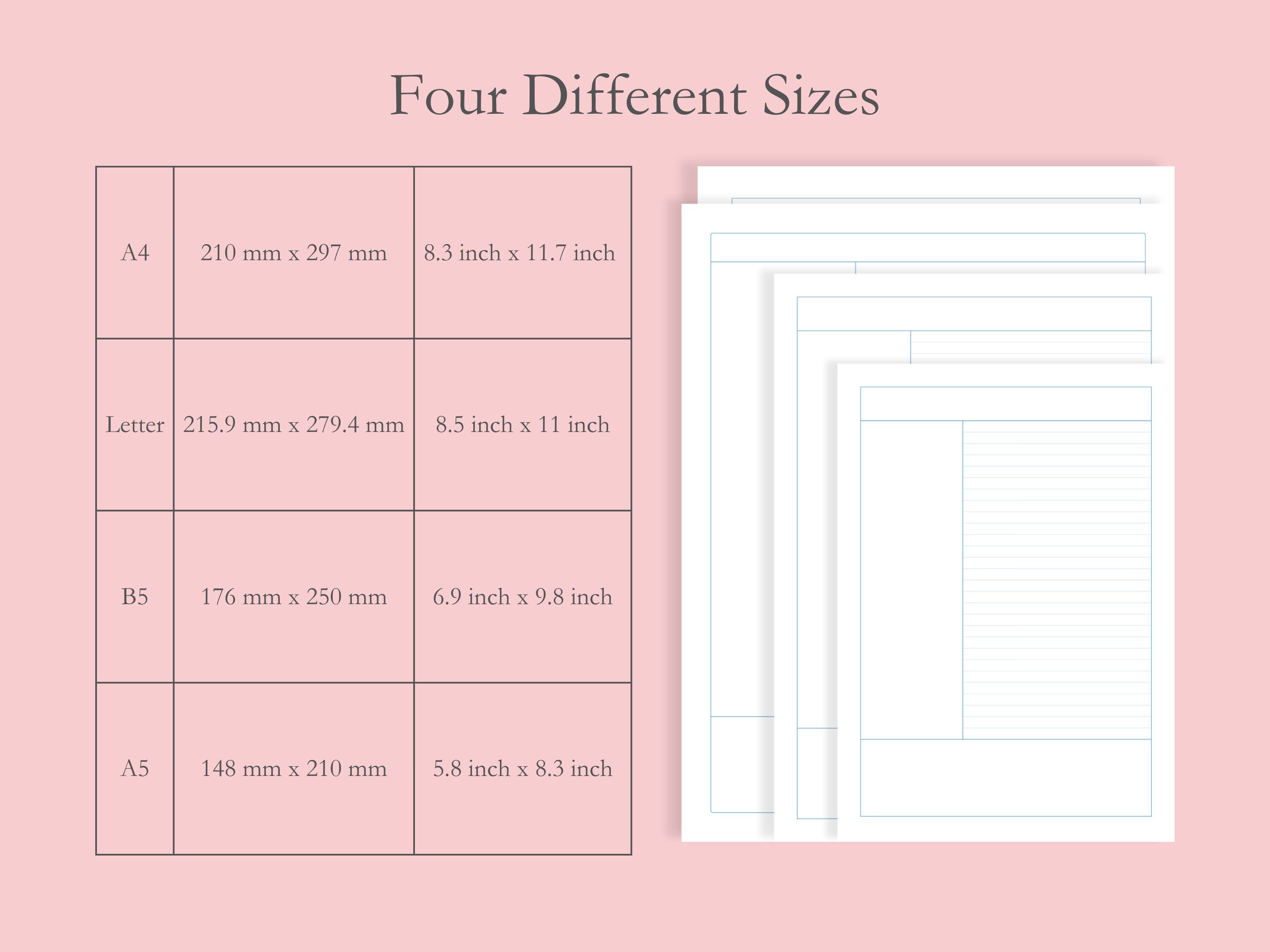Cornell Note Printable 8 Layout A4 Letter B5 A5 Cornell Note Taking ...