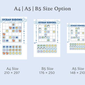 Ocean Animal 6x6 Sudoku Printable Kids Summer Logic Activity Picture ...