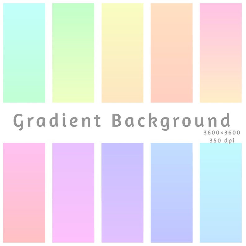 10 Gradient Digital Papers, Gradient Scrapbook Paper, Gradient ...