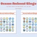 Ocean Animal Bingo Printable Summer Party for Kids Ocean Party Summer ...