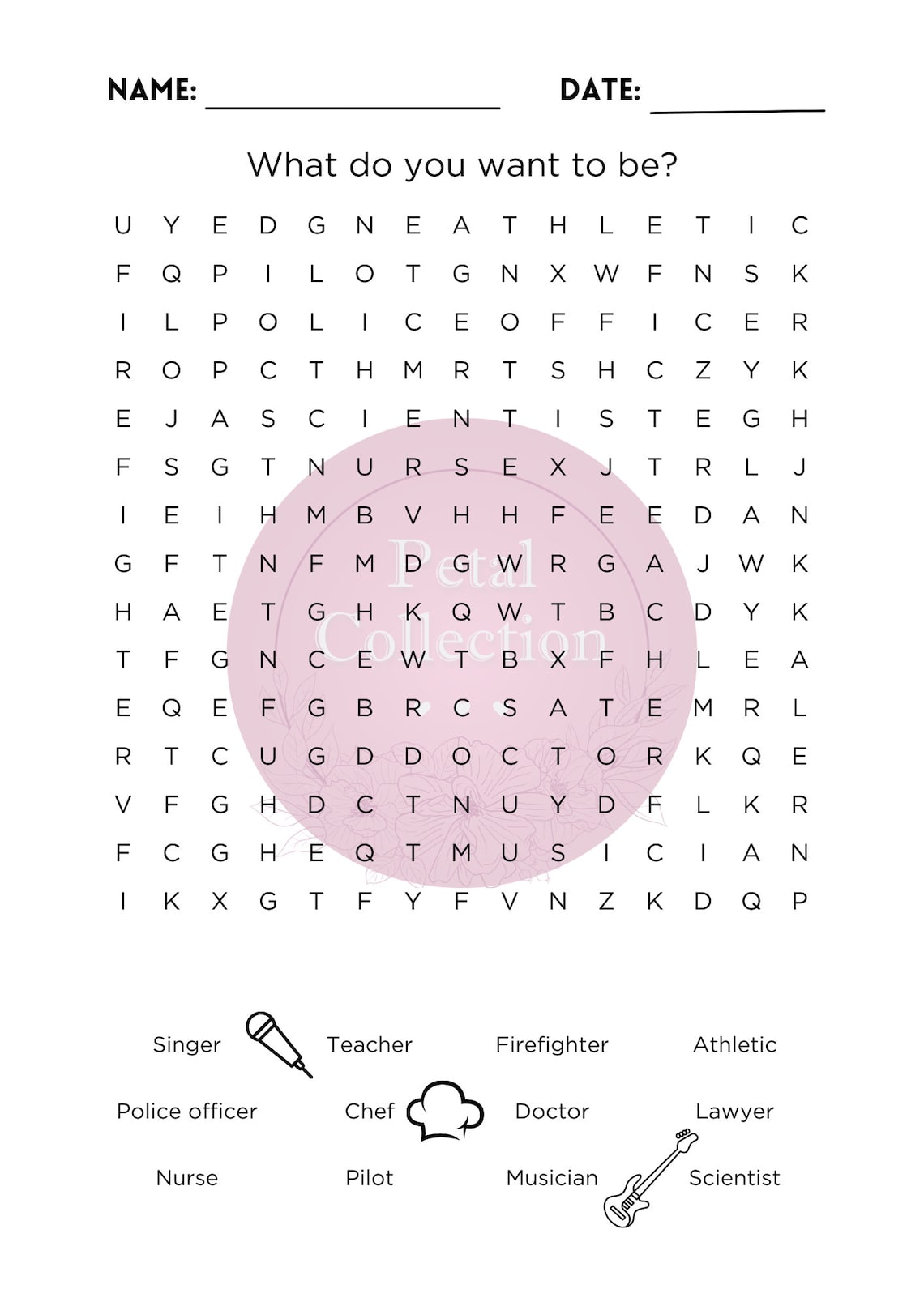 Printable Word Search for Pre School Kids 12 Pages Weekends Fun ...
