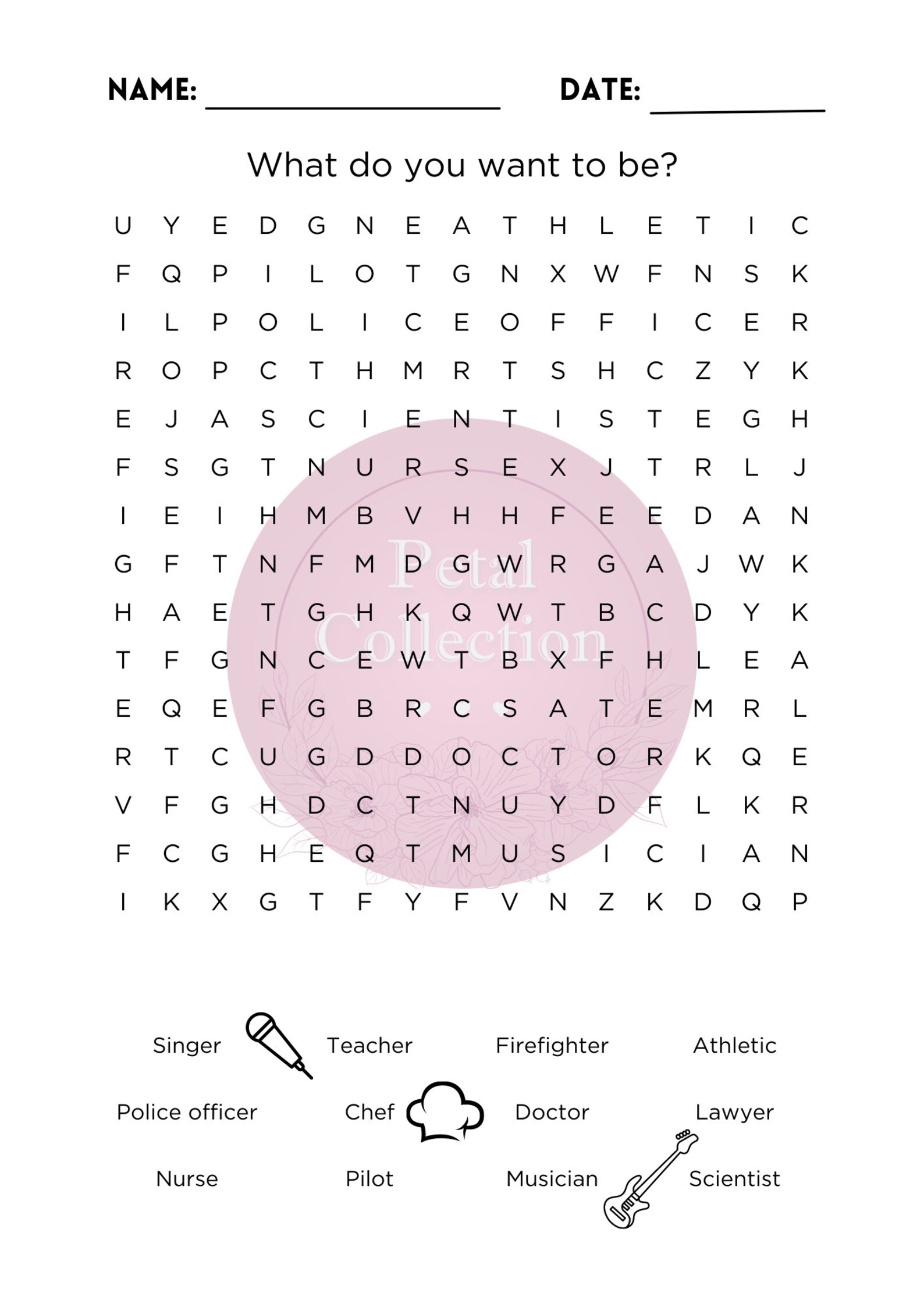 Printable Word Search for Pre School Kids 12 Pages Weekends Fun ...