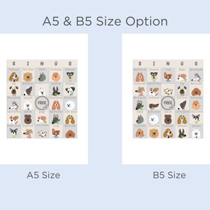 Dog-themed Bingo Cards 60 Pages Printable |a4|a5|letter|half Letter|b5 ...