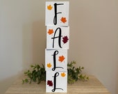 Fall Leaves Stackable Wooden Blocks - Etsy