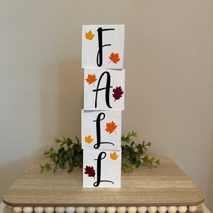 Fall Leaves Stackable Wooden Blocks - Etsy