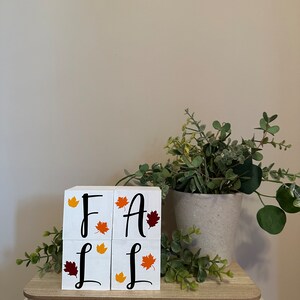 Fall Leaves Stackable Wooden Blocks - Etsy