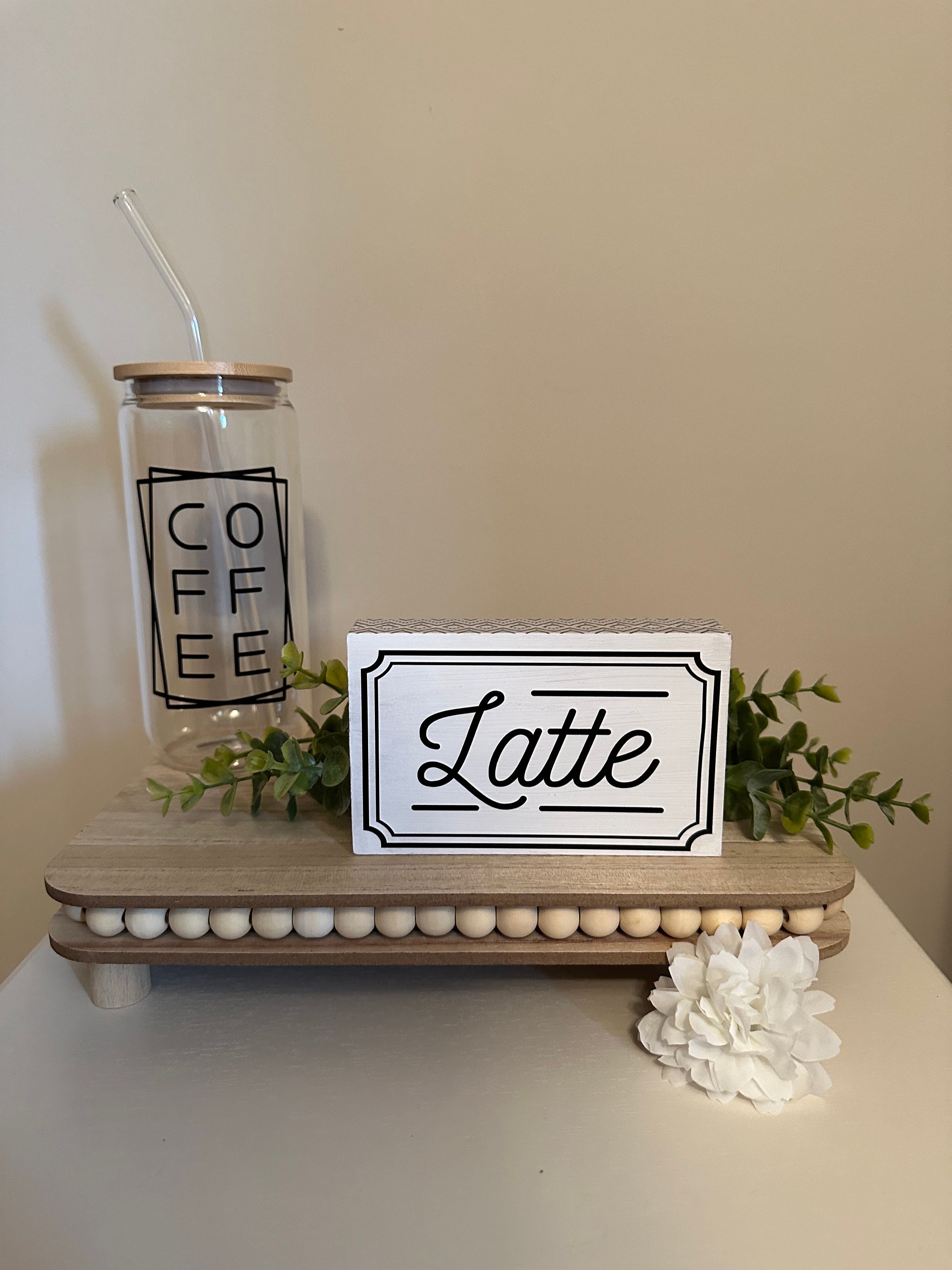 Latte Coffee Bar Wood Sign - Etsy