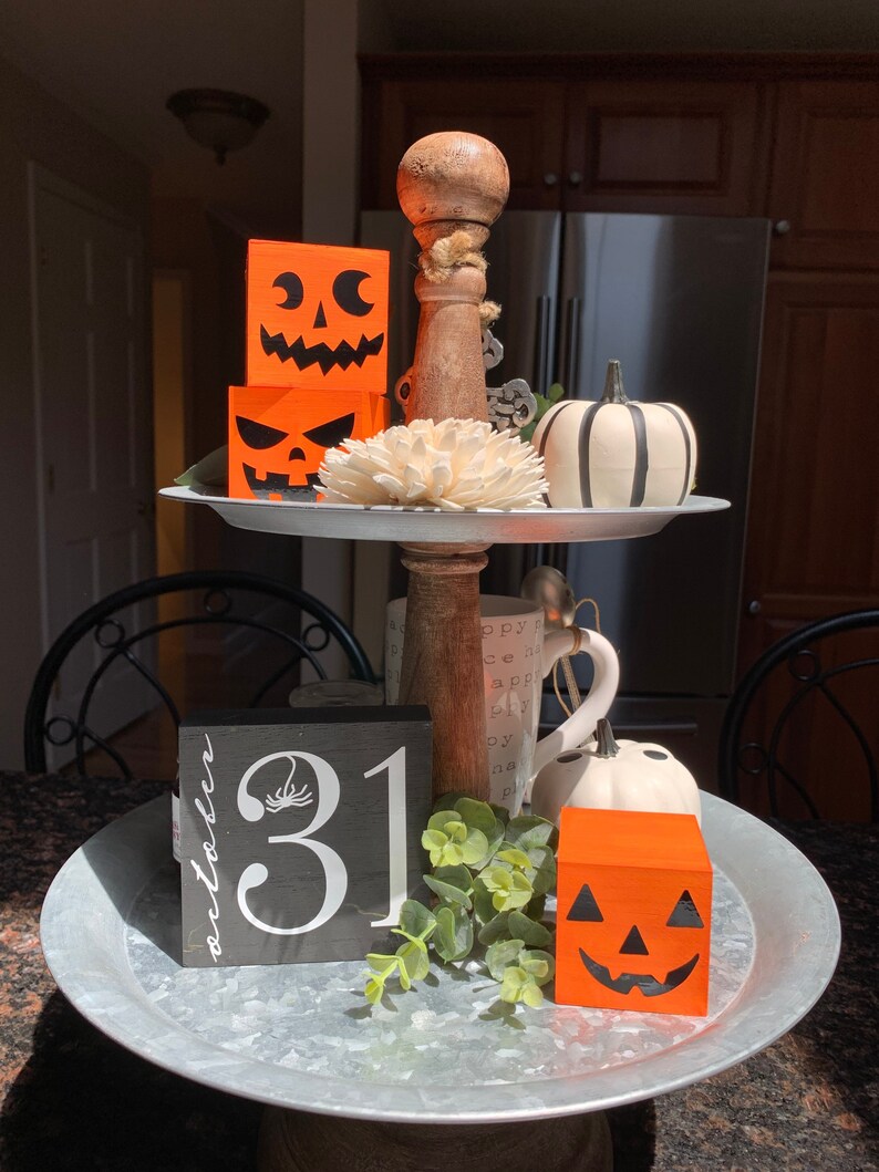 October 31st Mini Spooky Halloween Tiered Tray Sign - Etsy