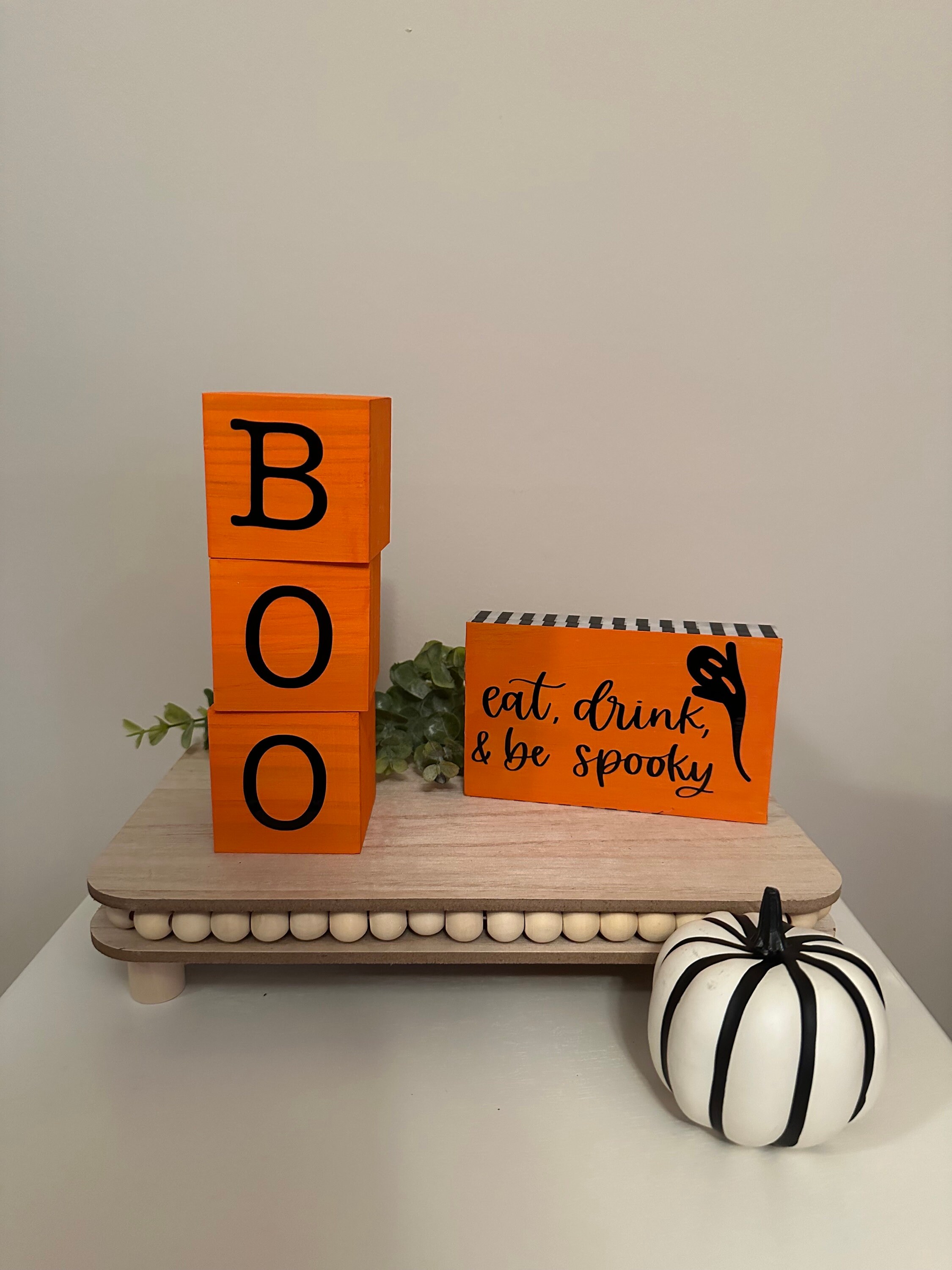 Halloween BOO Stackable Tiered Tray Blocks - Etsy