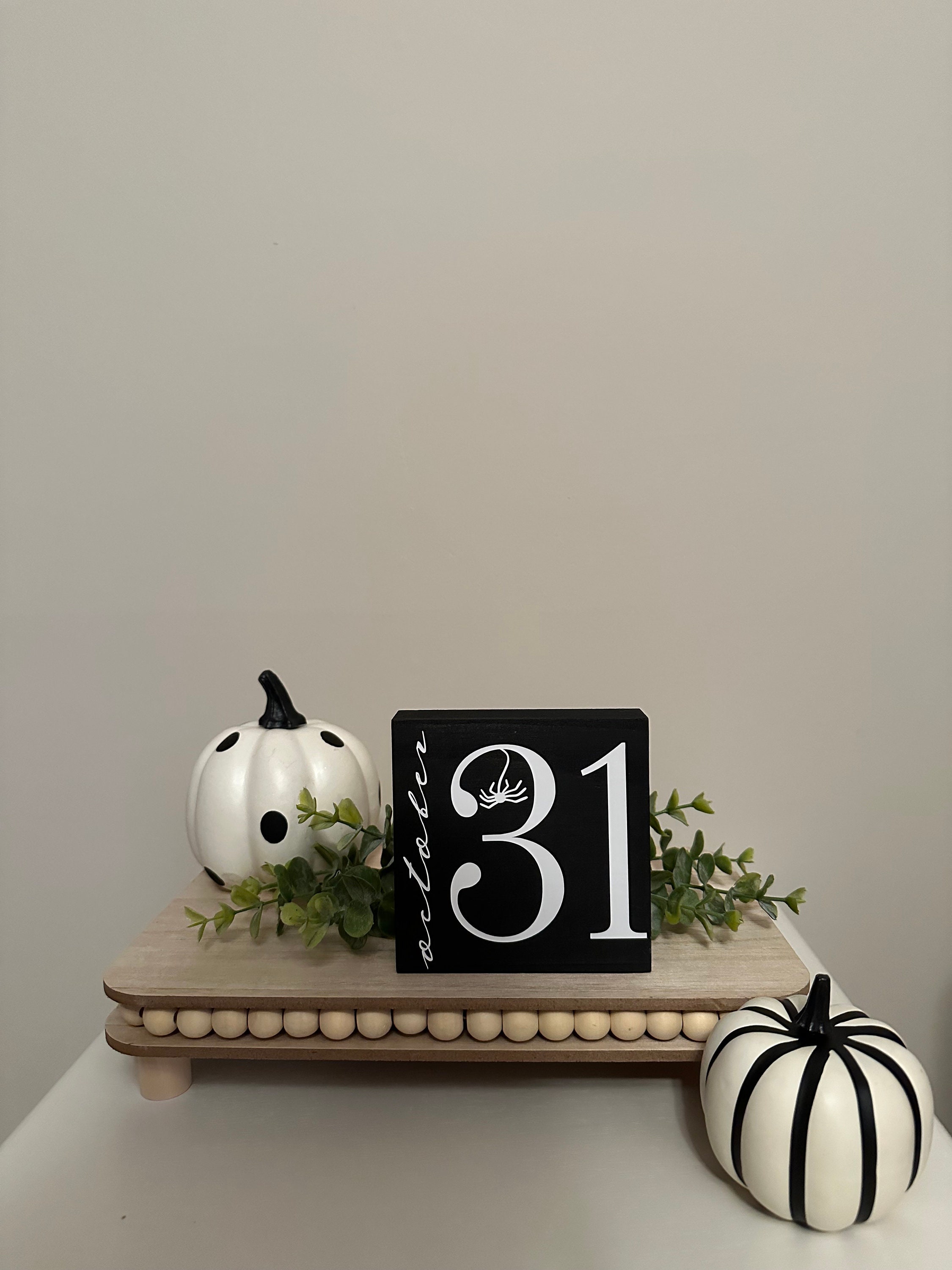 October 31st Mini Spooky Halloween Tiered Tray Sign - Etsy
