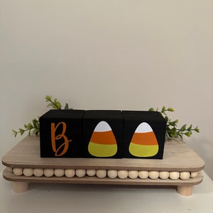 Candy Corn Halloween BOO Stackable Blocks - Etsy