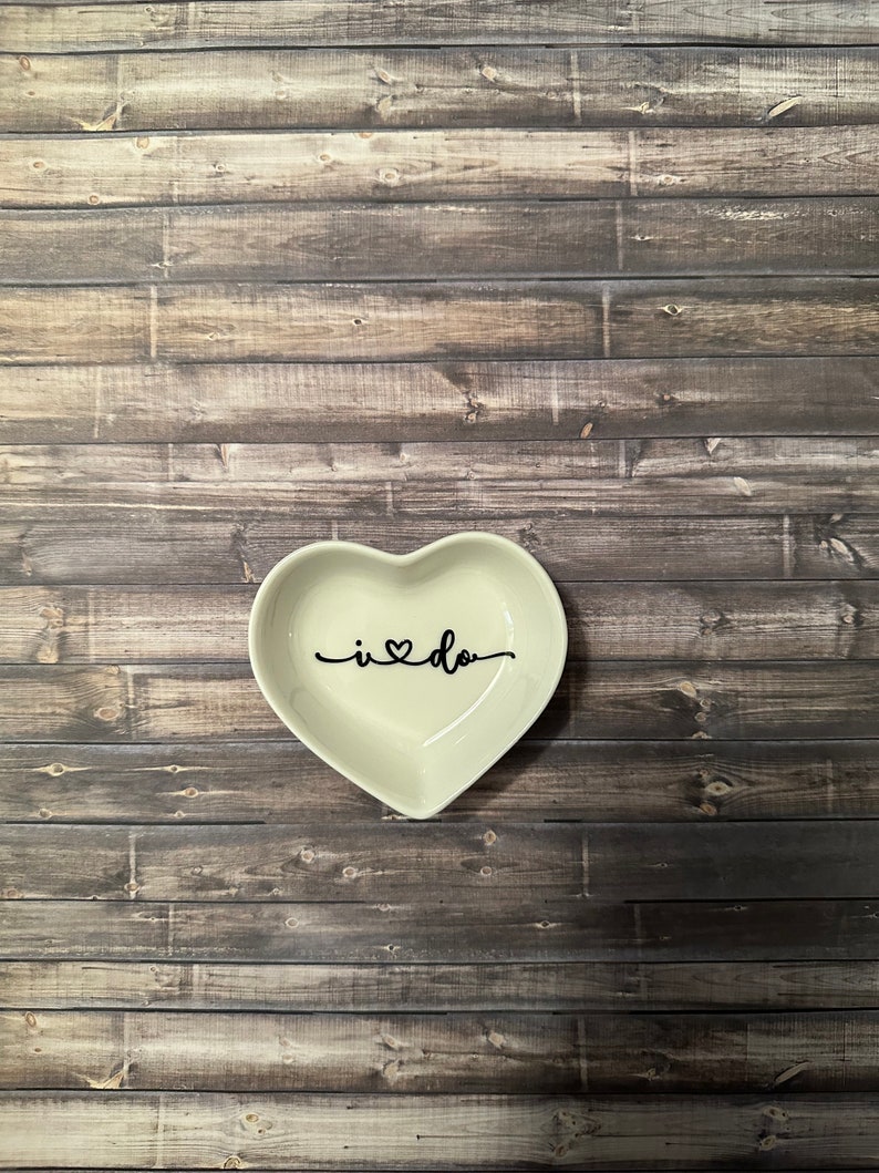 I Do Heart Shaped Trinket Dish - Etsy