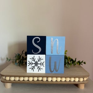 Snow Stackable Blocks, Winter Wonderland Decor - Etsy