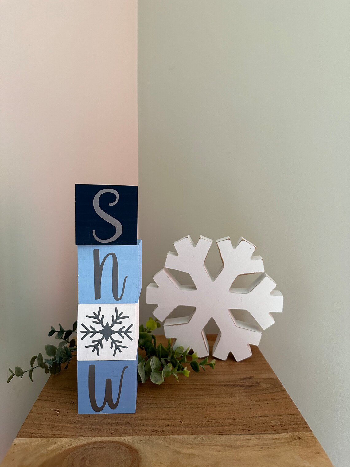 Snow Stackable Blocks, Winter Wonderland Decor - Etsy