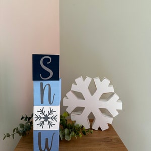 Snow Stackable Blocks, Winter Wonderland Decor - Etsy