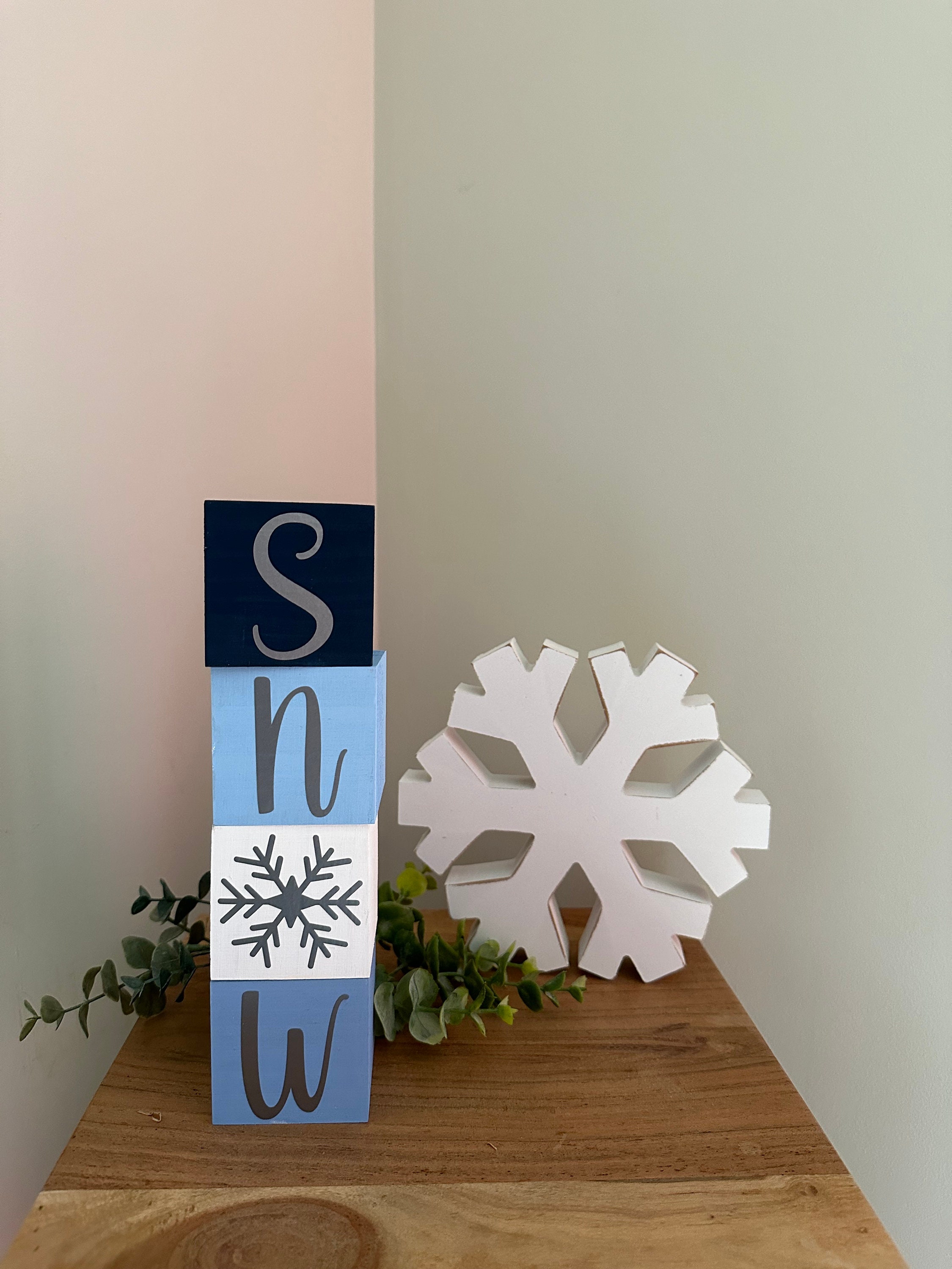 Snow Stackable Blocks, Winter Wonderland Decor - Etsy