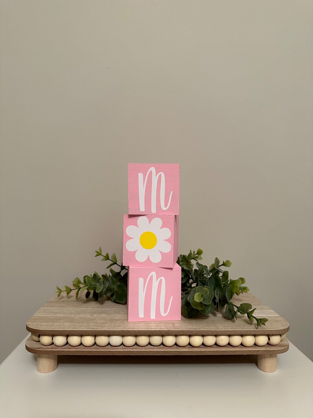 Daisy Mother’s Day Stackable MOM Blocks - Etsy