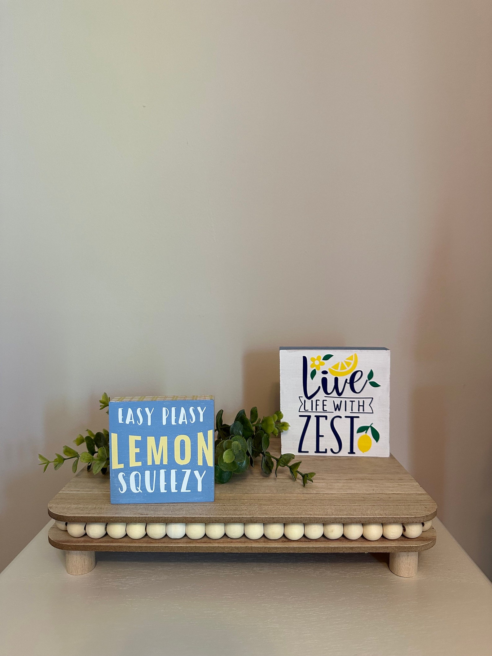 Live Life With Zest Lemon Tiered Tray Sign - Etsy