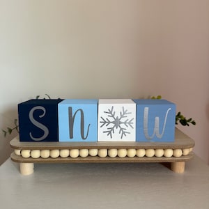 Snow Stackable Blocks, Winter Wonderland Decor - Etsy