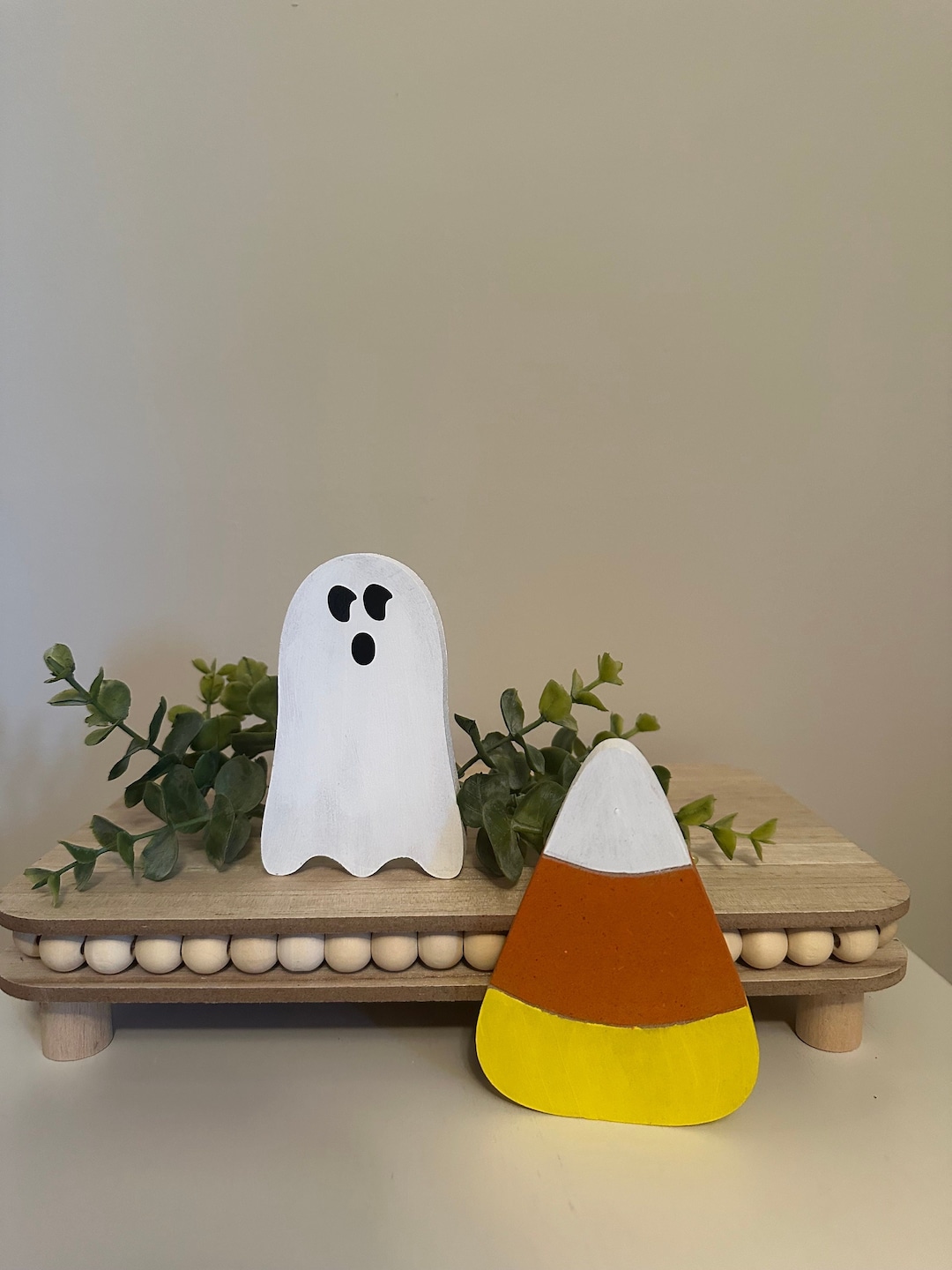 Candy Corn & Ghost Set, Halloween Set for Tiered Tray - Etsy