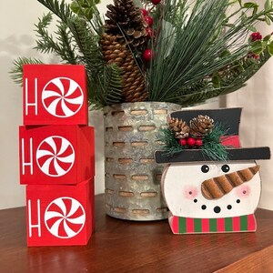 Peppermint Ho Ho Ho Stackable Christmas Blocks - Etsy