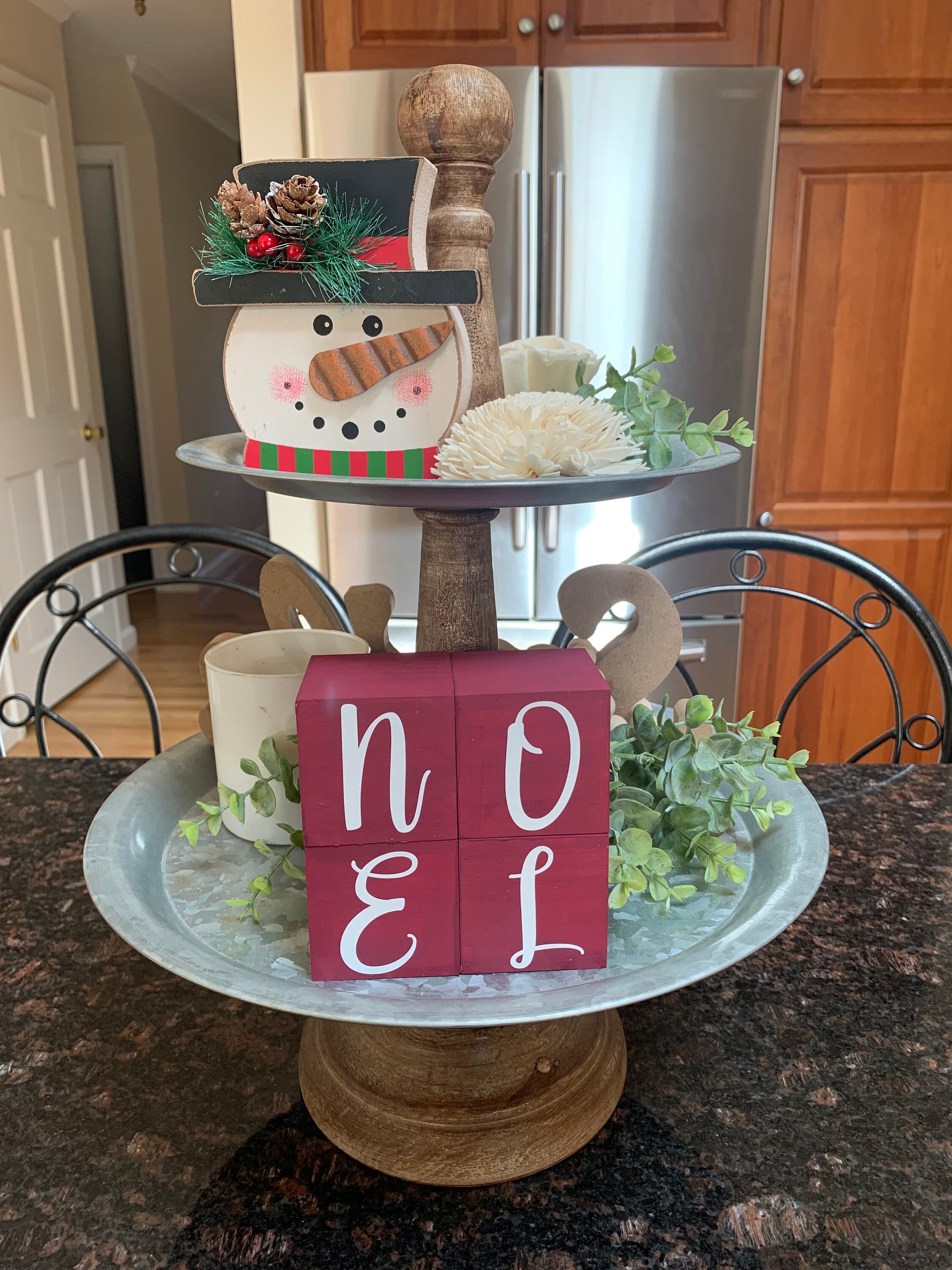 Noel Christmas Stackable Blocks - Etsy