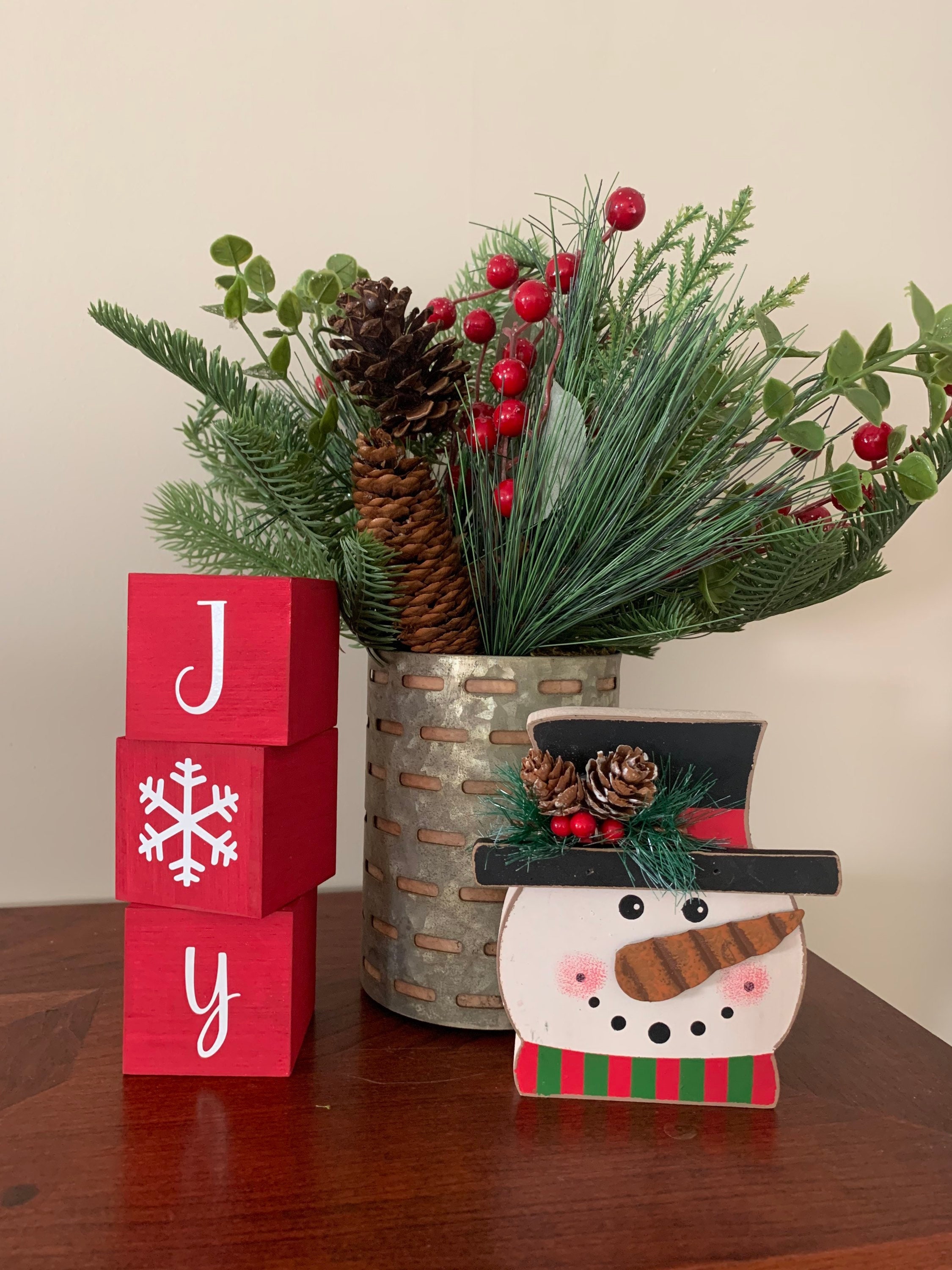 Christmas JOY Stackable Blocks in Red - Etsy
