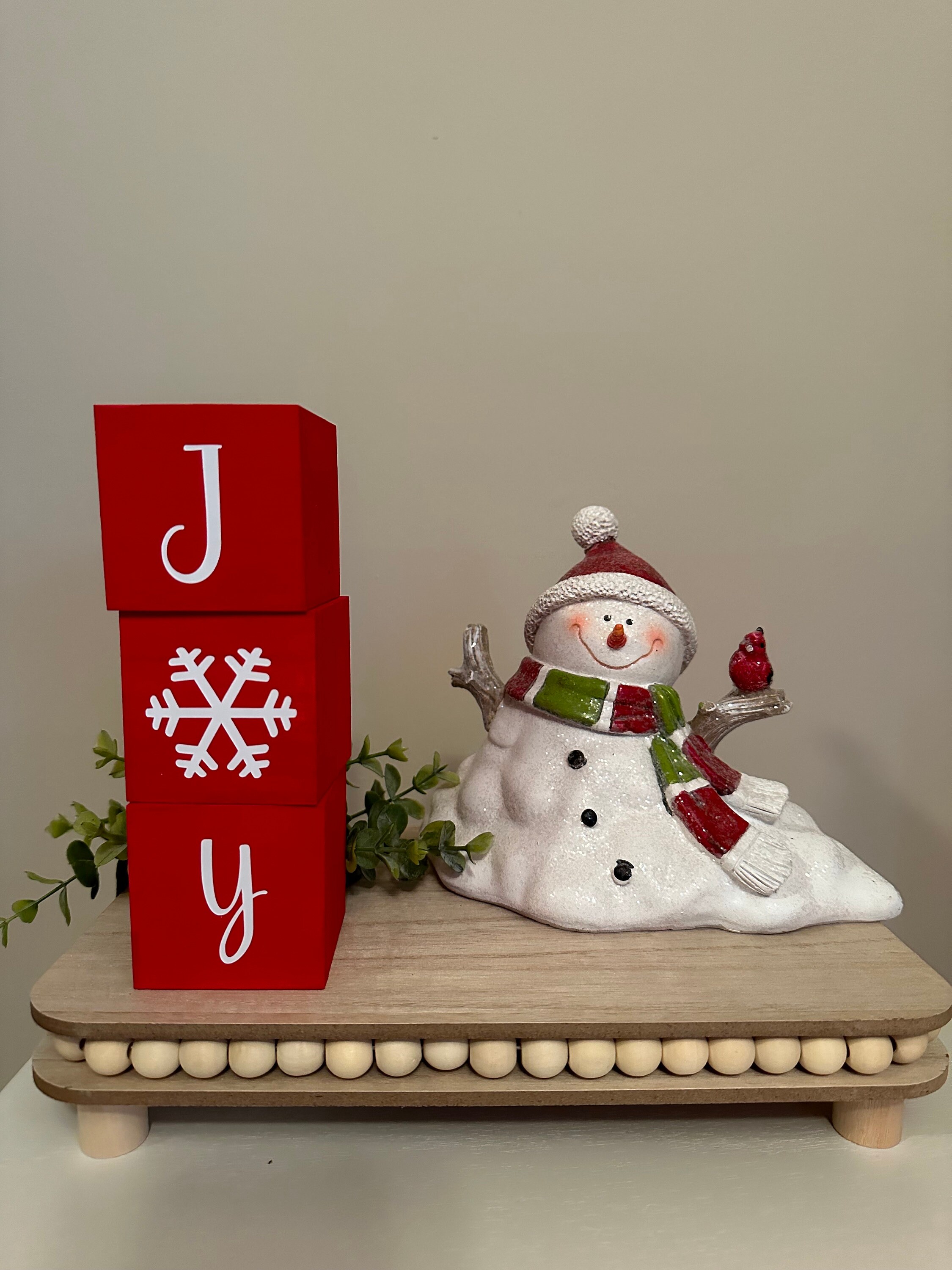 Christmas JOY Stackable Blocks in Red - Etsy