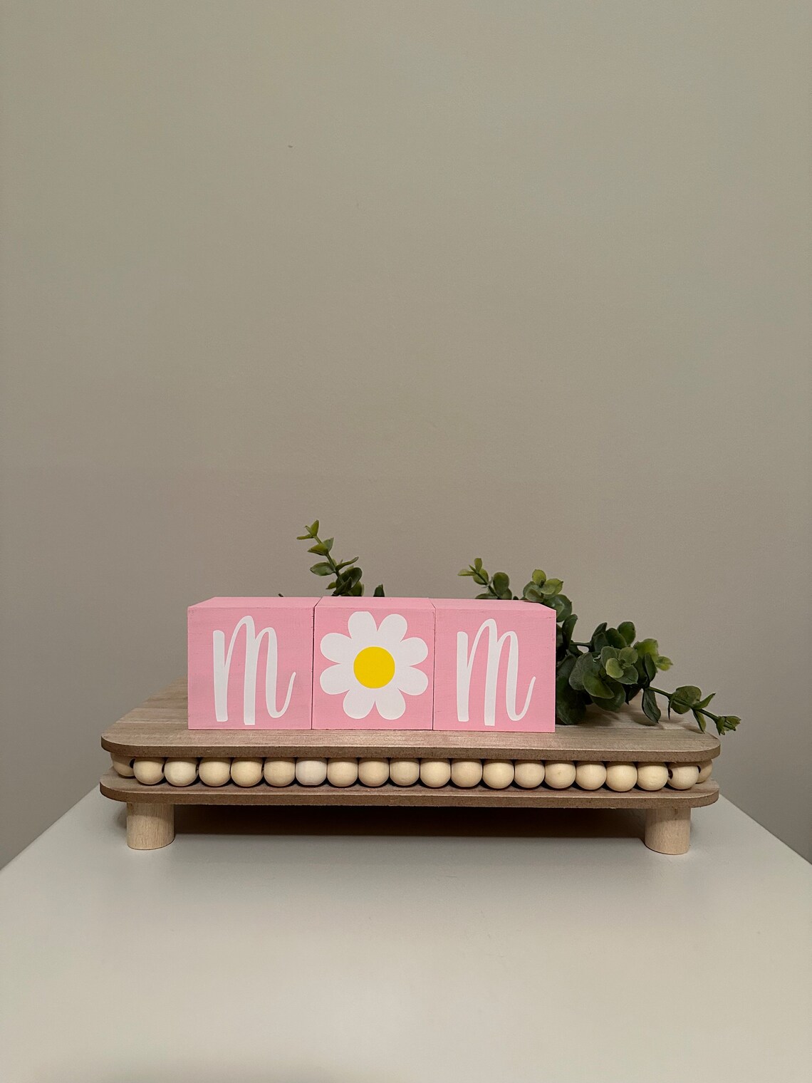 Daisy Mothers Day Stackable MOM Blocks - Etsy