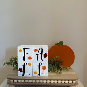 Fall Leaves Stackable Wooden Blocks - Etsy
