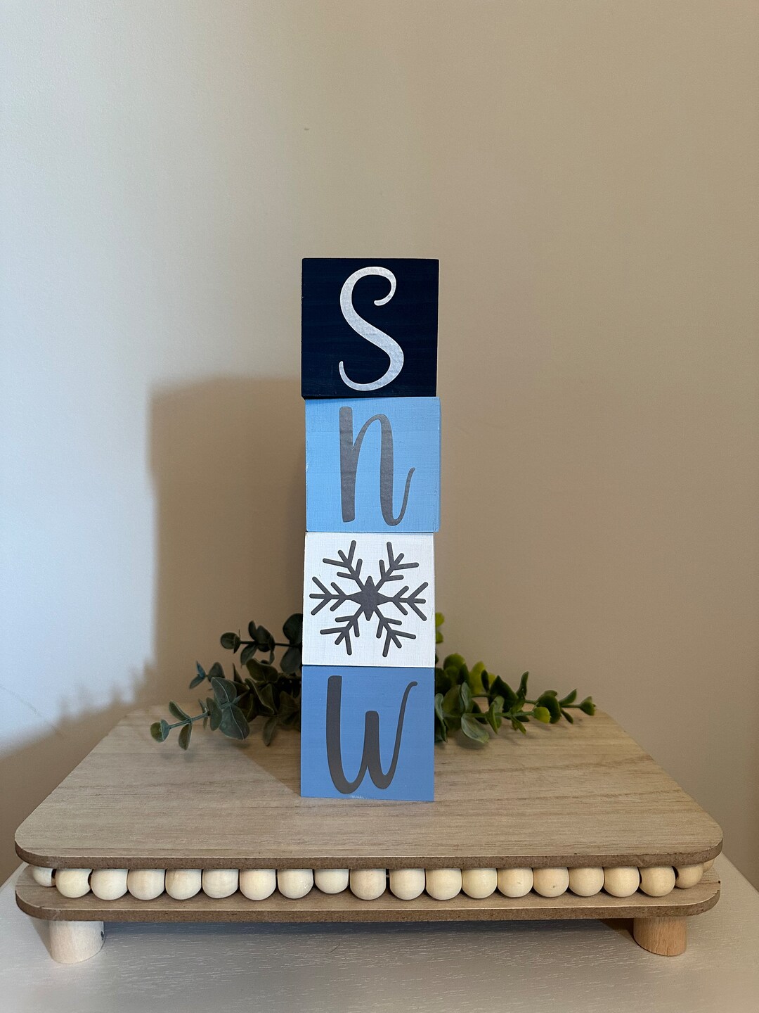 Snow Stackable Blocks, Winter Wonderland Decor - Etsy