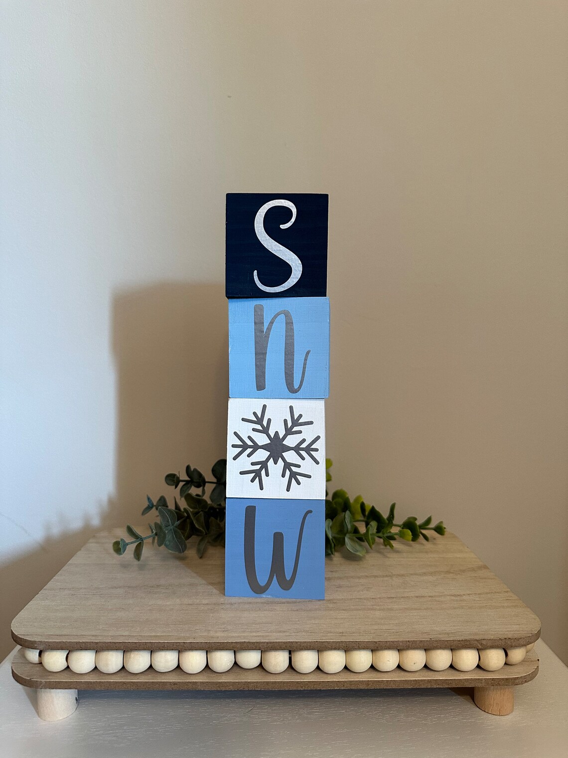 Snow Stackable Blocks, Winter Wonderland Decor - Etsy